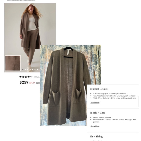 Athleta | Sweaters | Athletawool Cashmere Alpine Spirit Wrap Oversized ...